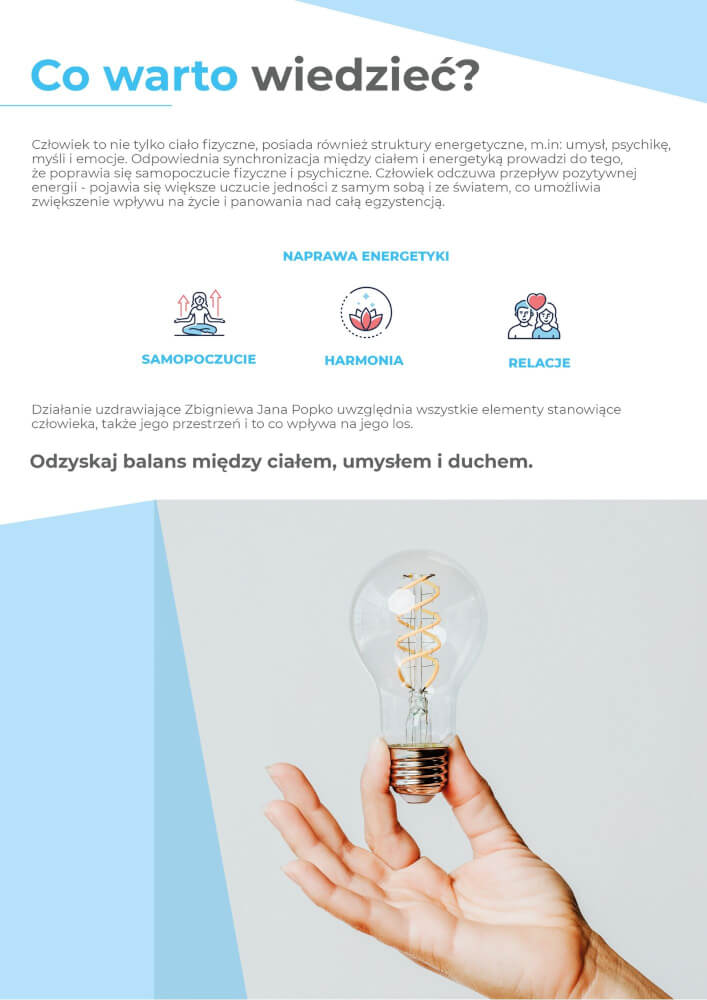 Uzdrawianie - ważne informacje - Popko